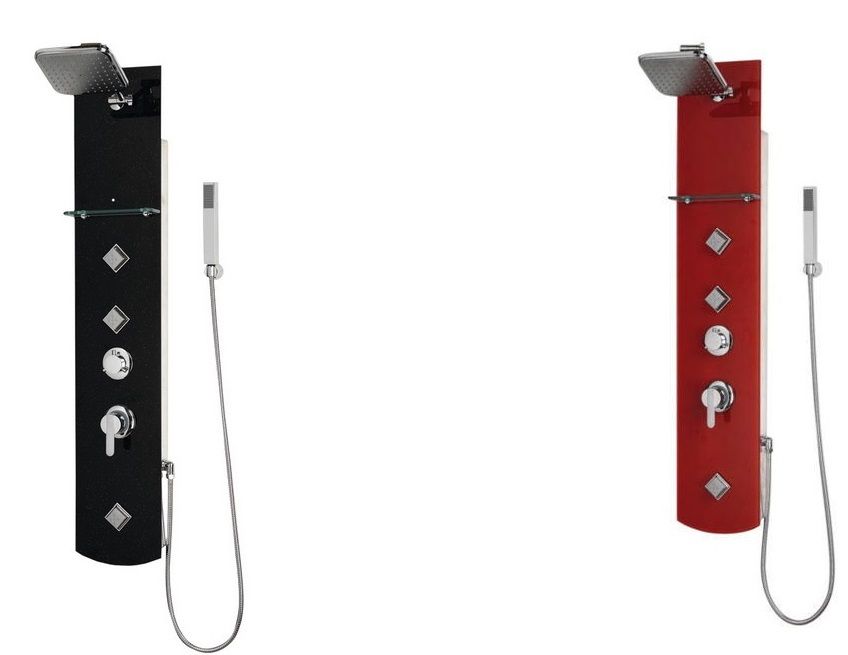122x22 hydromassage shower column with 3 jets and adjustable shower head