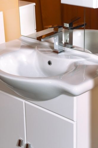 Cleo bathroom furniture cm 55 integral washbasin bh