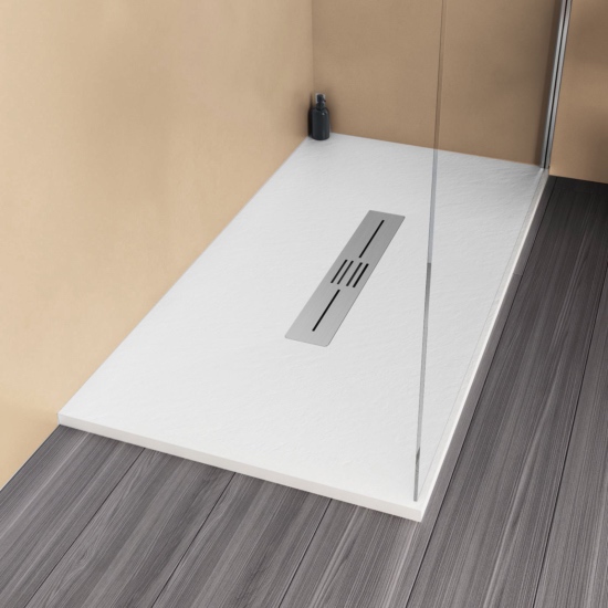 Stone effect shower tray in various sizes and in 5 colors with central ...